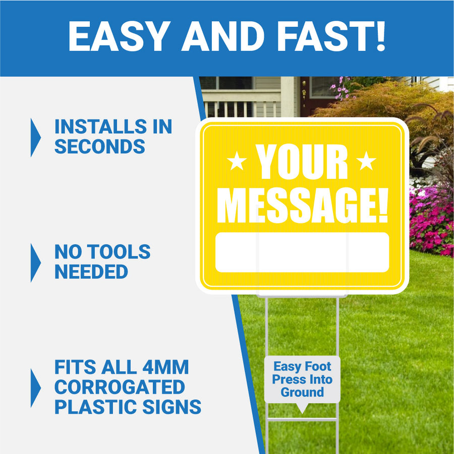 Yard Sign Stakes - Heavy Duty H-Stakes – Balloon Innovations
