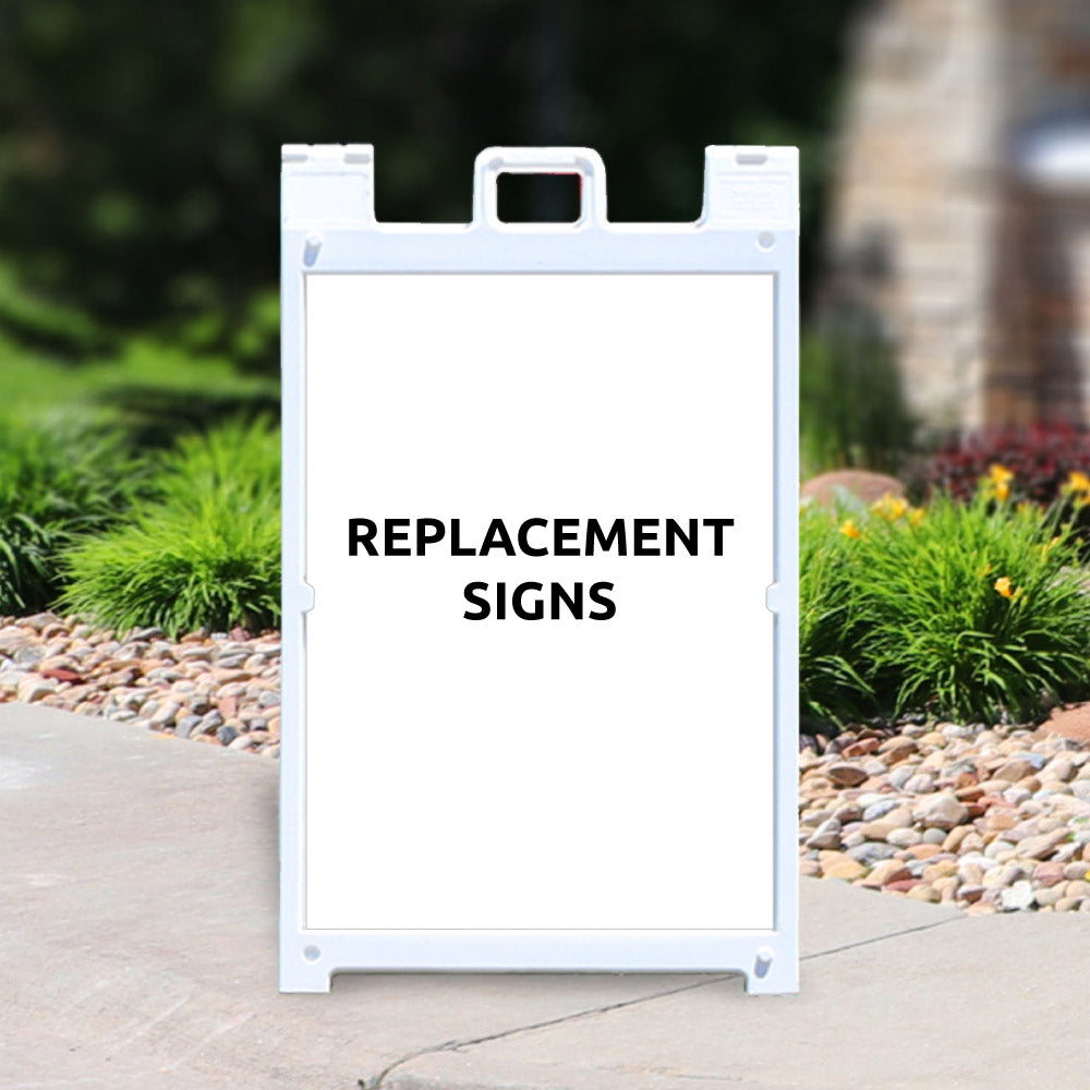 Custom Replacement Signs for Signicade® - 2-Pack - Signicade® Not Incl ...