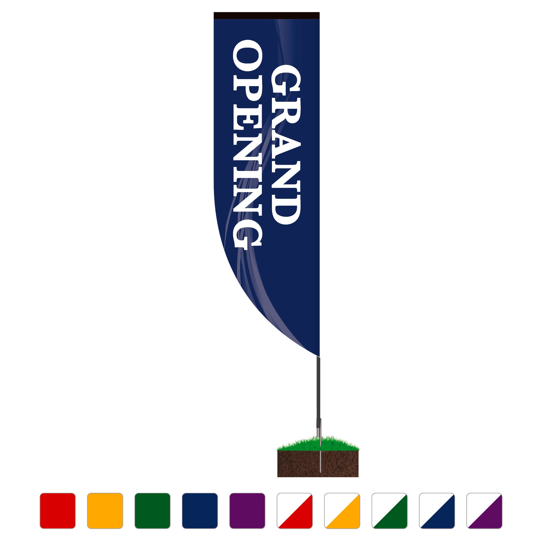 WindSpin™ Double-Sided Ground Flag Kit - 10ft - Grand Opening – Balloon ...