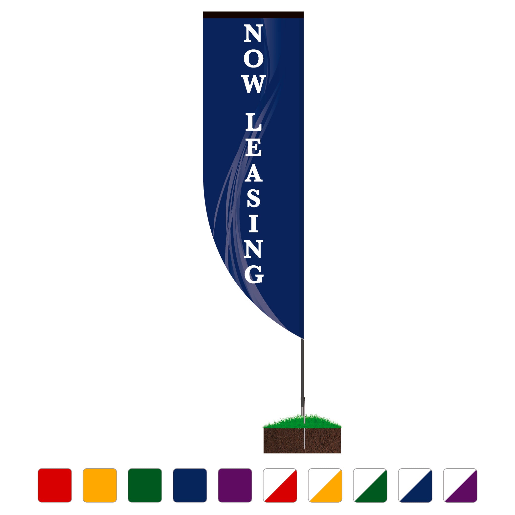 WindSpin™ Double-Sided Ground Flag Kit - 10ft - Now Leasing – Balloon ...
