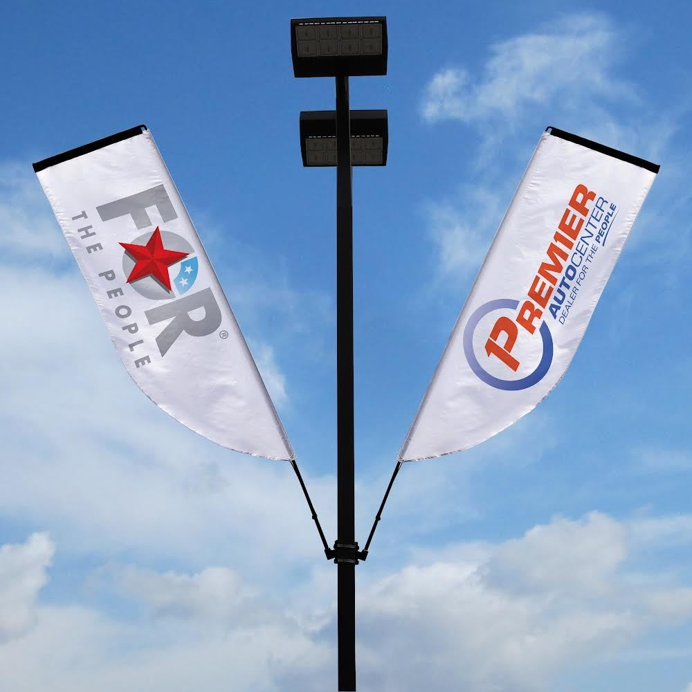 WindSpin™ 10ft Custom Light Pole Flag Kit - Double – Balloon Innovations