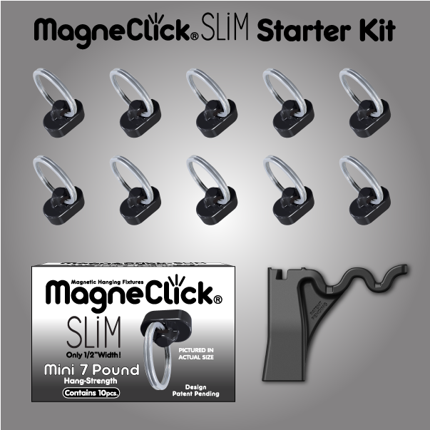 MagneClick® SLiM Ceiling Magnet Starter Kit (7lb Black) – Balloon ...