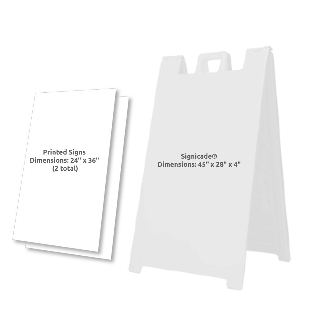 Custom Replacement Signs for Signicade® - 2-Pack - Signicade® Not Incl ...
